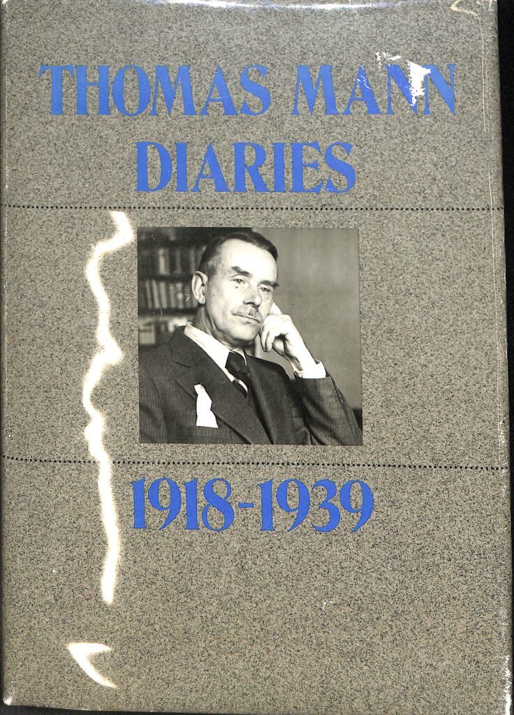 Thomas Mann Diaries 1918-1939 Thomas Mann | 古本よみた屋 おじいさんの本、買います。
